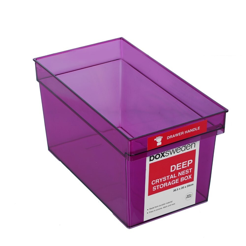 2x Box Sweden Crystal 36.5x20cm Storage Deep Nest Neo Container ...