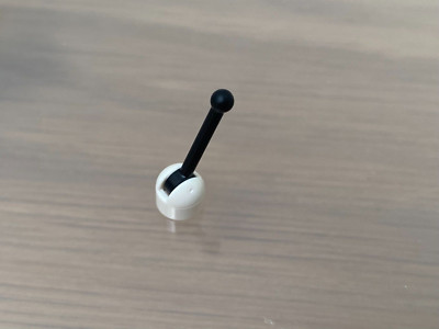 LEGO Set 41062 Part 73737 White Antenna Small Base with Black Lever ...