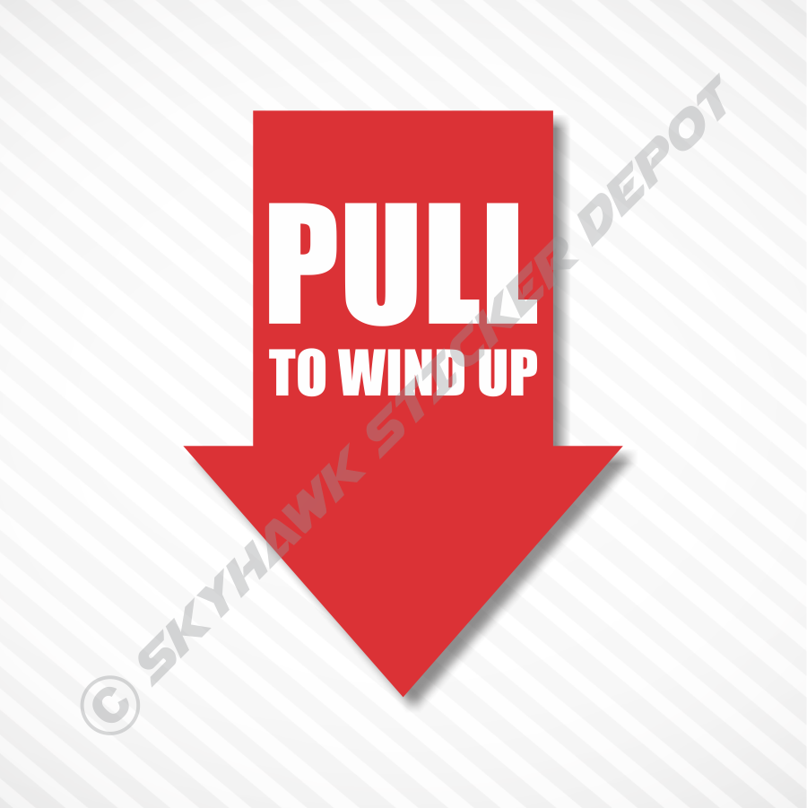 Funny TOW Arrow Vinyl Decal Sticker Pull To Wind Up Car Sticker | eBay