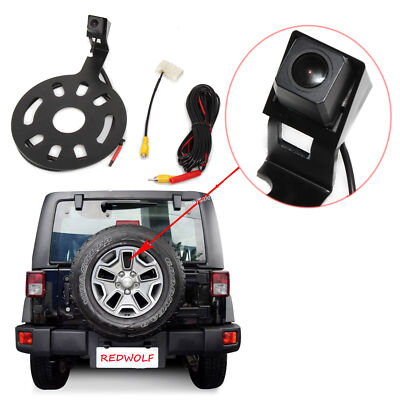 For Jeep Wrangler 07-18 Spare Tire Backup Camera w/ Bracket For JVC ...