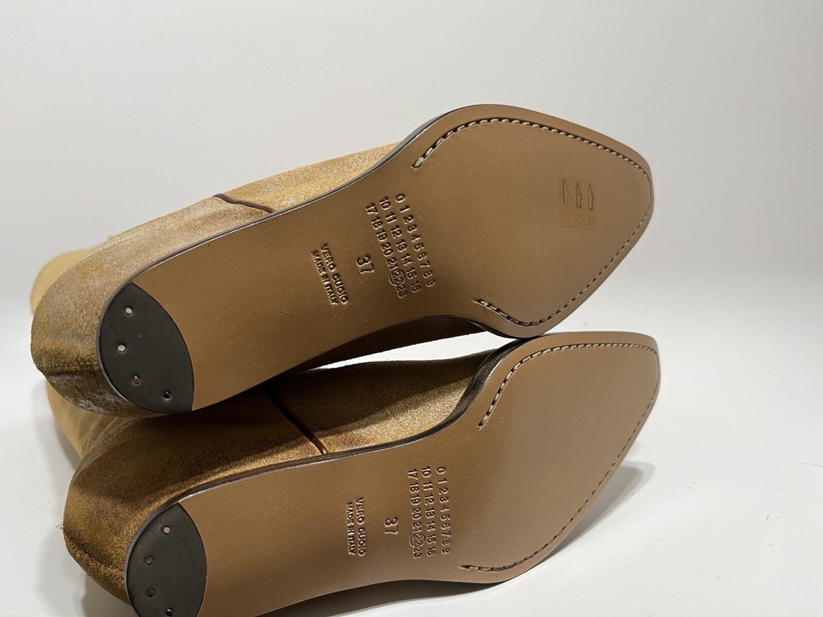 Vtg NEW MAISON MARTIN MARGIELA SS2000 LIGHT BROWN SUEDE FLAT Vtg NEW MAISON MARTIN MARGIELA SS2000 LIGHT BROWN SUEDE FLAT