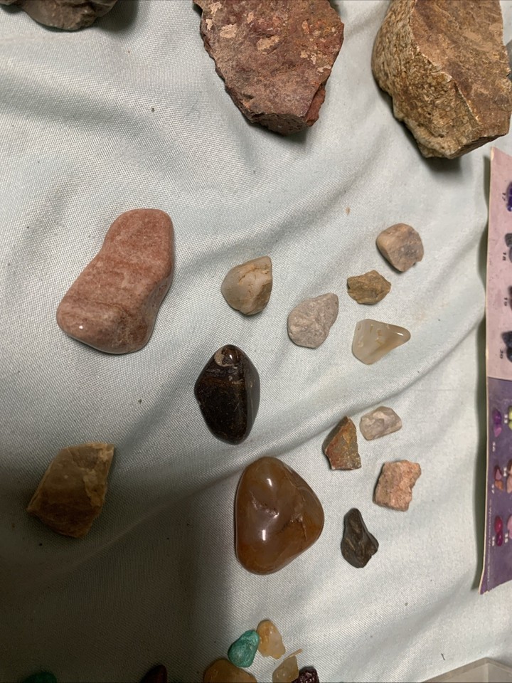 Huge mineral rock crystal collection over 200 pcs- Estate -not searched ...