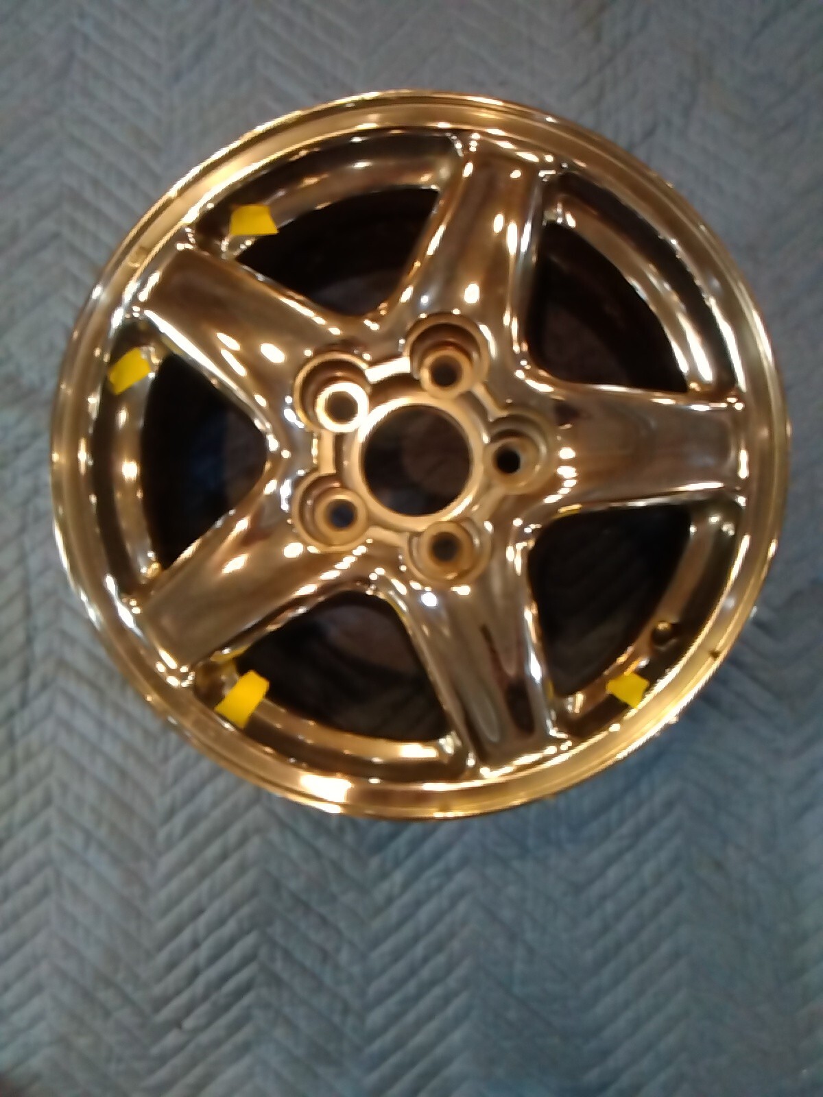 16x8 GM OEM 4x75 lug wheel 959280 Chrome 5 spoke - used #R9 | eBay