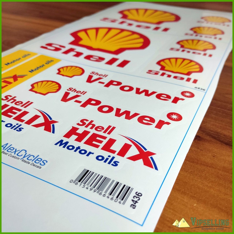 Shell Sponsor Helix V-Power Ferrari Motor Oil High Quality Decals ...