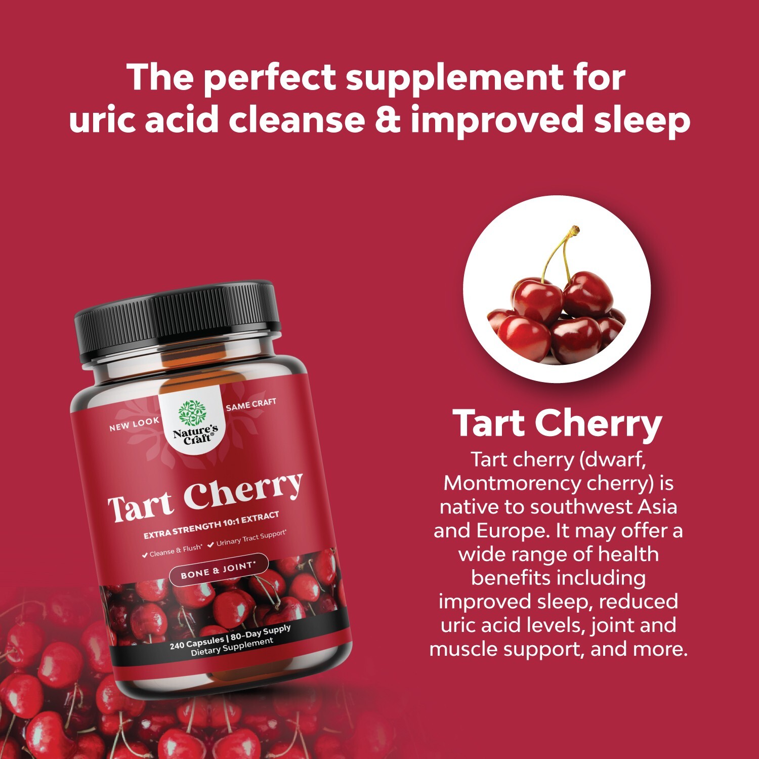 Advanced Tart Cherry Extract Capsules - Extra Strength Tart Cherry ...