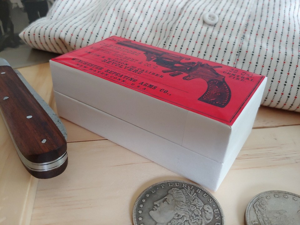 Reproduction vintage Merwin & Hulbert .38 Cartridge Box | eBay