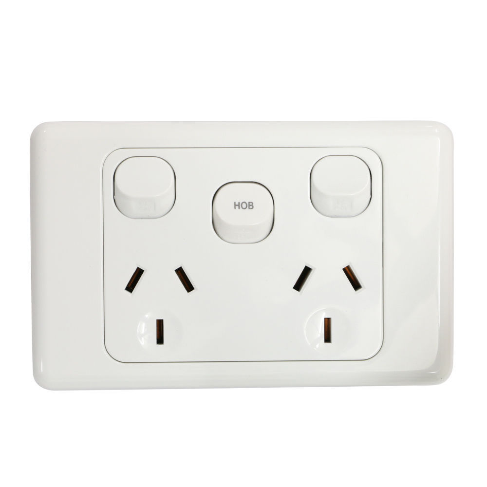 Double Power Point GPO with HOB as extra switch - 35AMP EXTRA SWITCH ...