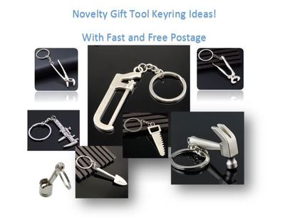 Novelty Tool Keyring Gift Idea Hammer Saw Screwdriver Piston Pliers ...