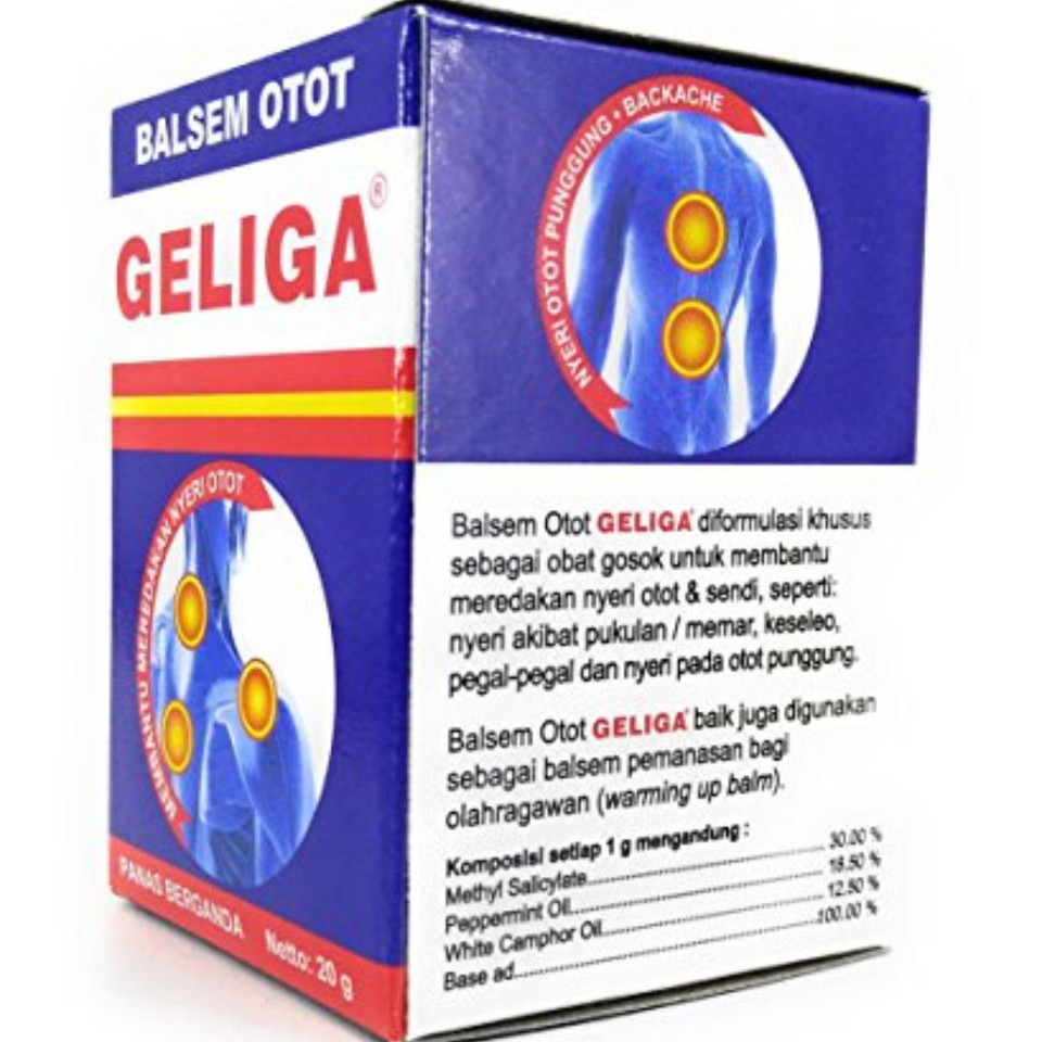 4 X 40g Geliga Muscular Balm Balsem Otot Geliga Neck Muscle Pain ...