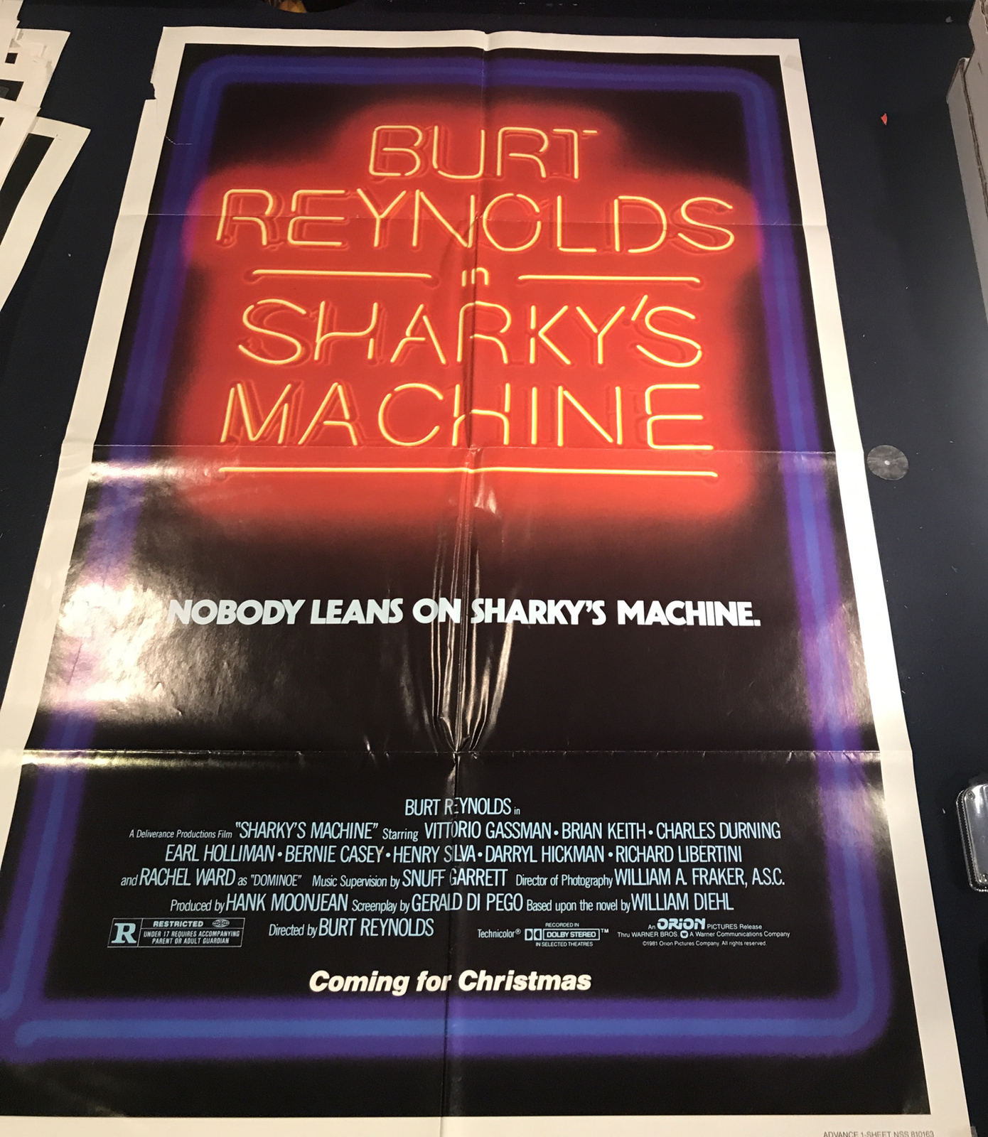 Original 1981 Advance 1 Sheet "Sharky's Machine" Movie Poster Burt Reynolds P1 | eBay
