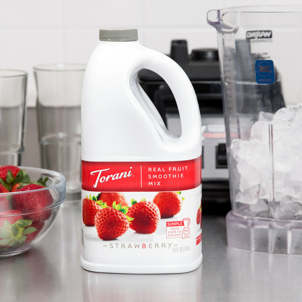 Torani 64 fl. oz. Strawberry Fruit Smoothie Mix | eBay