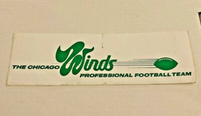 Vintage Chicago Winds World League Football Bumper Sticker Rare NOS | eBay