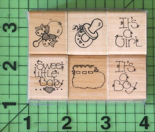 Baby's Set 131 Wood Mounted rubber stamp set of 6 by CTMH DOTS JRL ...