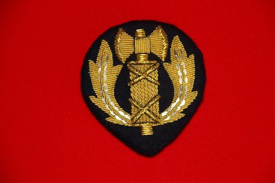WW2 WWII FRENCH VICHY POLICE OFFICER'S CAP PATCH BADGE BULLION WIRE ...