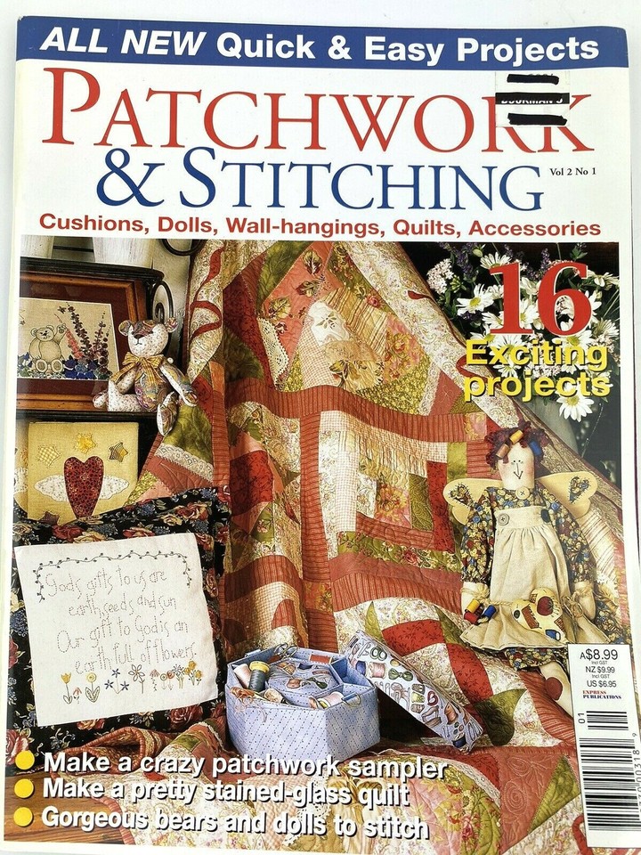 Patchwork & Stitching Magazine Lot of 2 Vol 2 #1&4 Quilt Patterns Quick ...