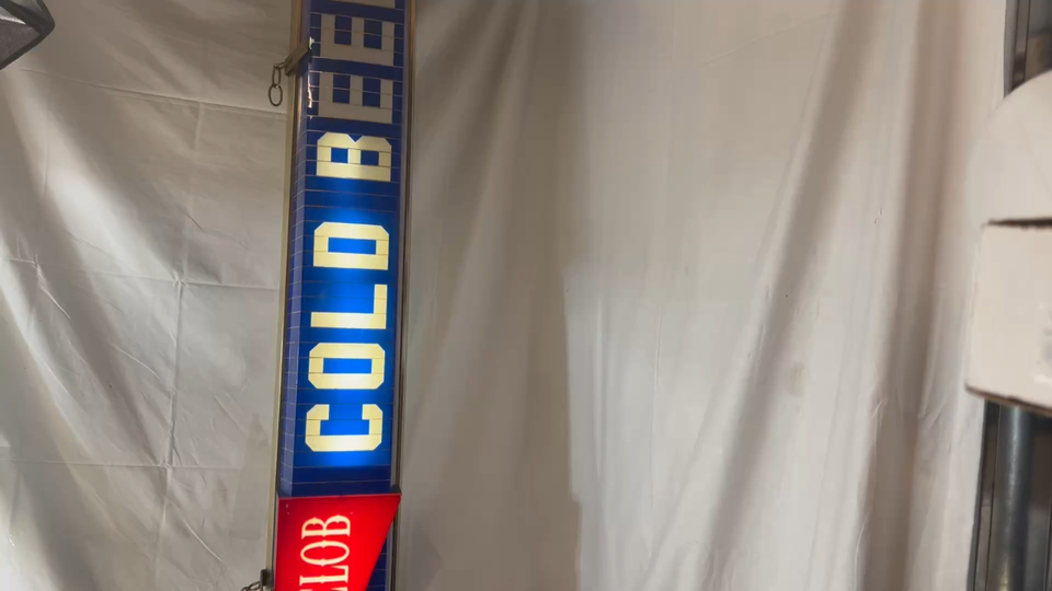 EX RARE VTG 1969 MICHELOB Beer COLD BEER MOTION Bar Light Sign 50”x 8 ...