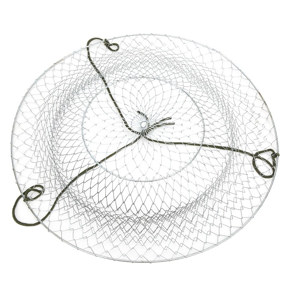 Folding Steel Wire Fishing Net Bait Shrimp Cage Crab Lobster Trap SC ...