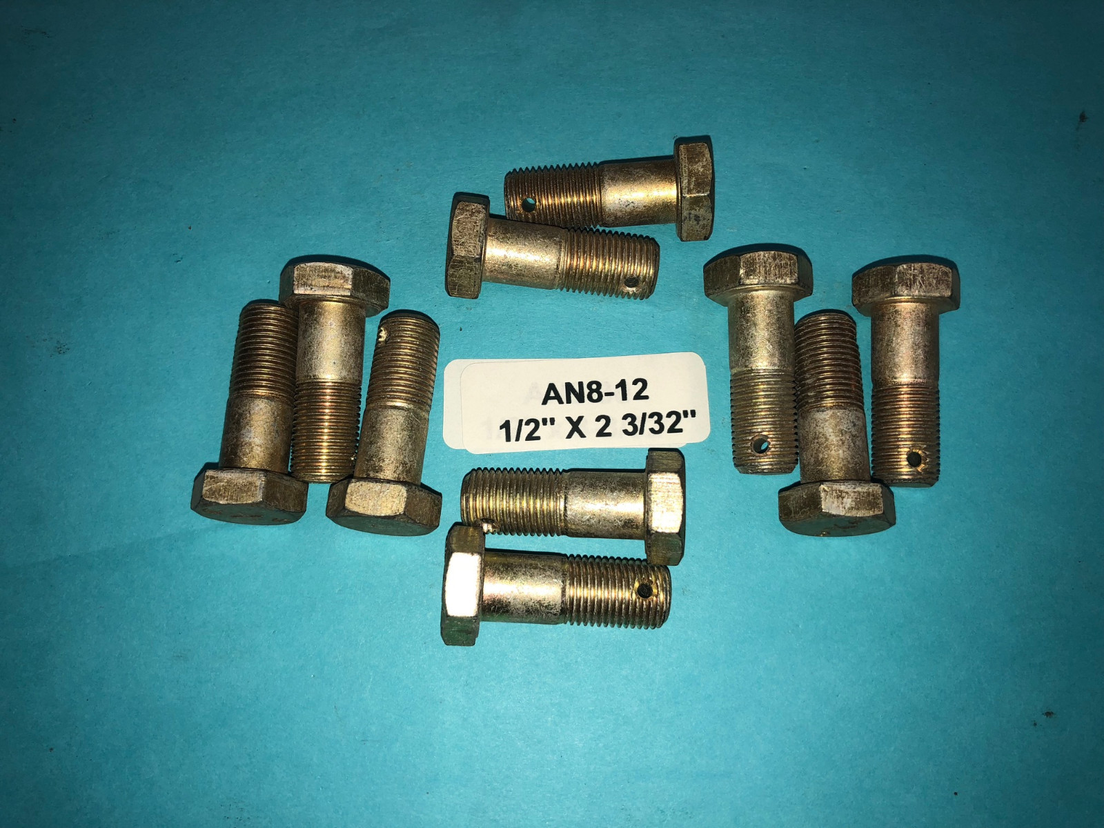 AN8-12 Bolt 1/2” x 1-11/32” Long Drilled Shank Aircraft Aviation ...