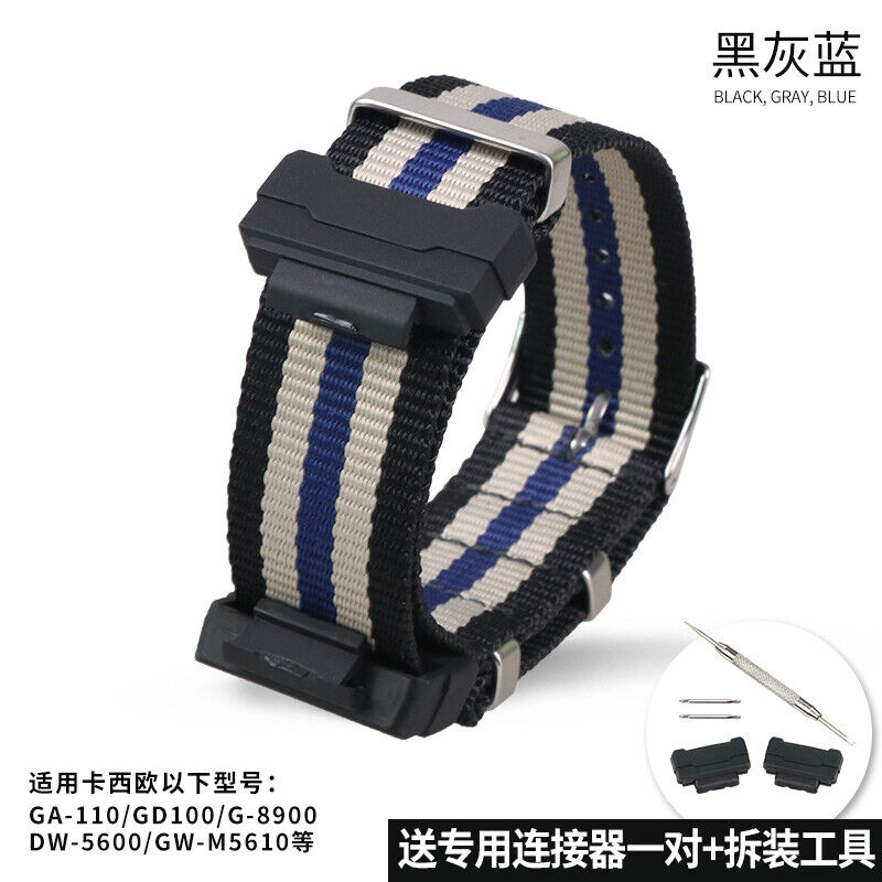 Sports Nylon Watch Strap for Casio GShock GA100 DW6900 G-5600 GA-400 ...