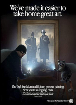 RARE Authentic Daft Punk Starboy Painting Warren Fu Signed Canvas Print ...