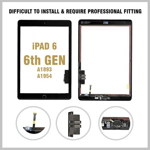 iPad 6th Gen 2018 Touch Glass Screen Digitizer Replacement +IC Black ...