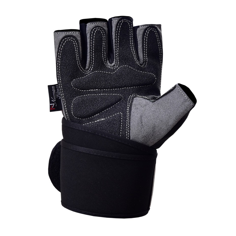 Weight Lifting Gym Padded Leather Training Workout Fitness Large Strap ...