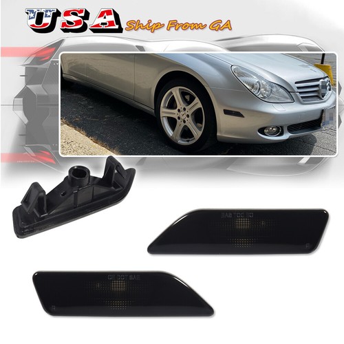 Smoke Front Bumper Side Marker Lights For 2006-2011 Mercedes Benz W219 ...