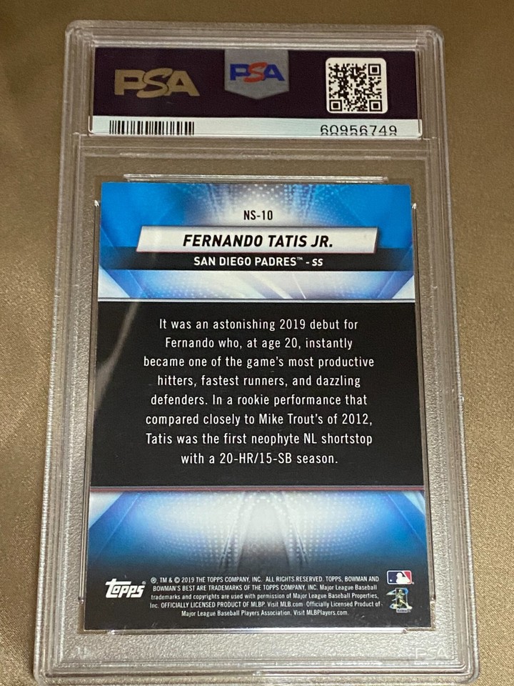 2019 Bowmans Best Neophyte Sensations RC Fernando Tatis Jr #NS10 PSA 10 ...