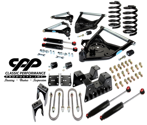1973-87 CHEVY C10 TRUCK 3/5 DROP KIT BLACK TUBULAR CONTROL ARMS FLIP ...