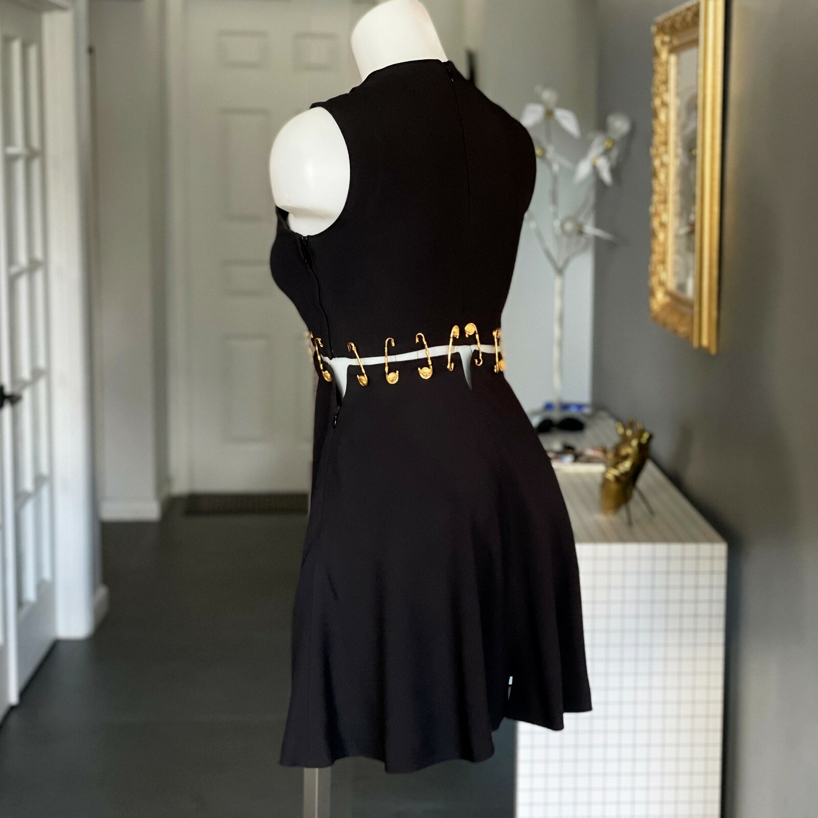 iconic GIANNI VERSACE Safety Pin mini dress size IT 3… - Gem