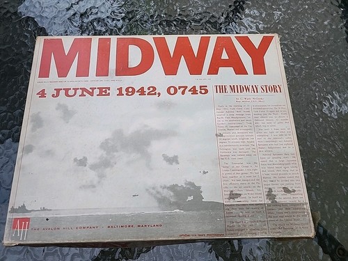 Midway Board Game Naval Strategy Complete Unpunched Vintage 1964 Avalon Hill | eBay