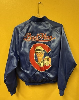 RARE VINTAGE ‘80S CHICAGO CUBS FAN HARRY CARAY BUD MAN JACKET BUDWEISER ...