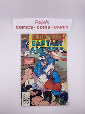 Captain America #378 Marvel Comics 1990 Streets of Poison Crossbones GD ...