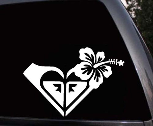 Roxy Hawaiian Flower Car Truck Window Laptop Wall Vinyl Decal Sticker ...