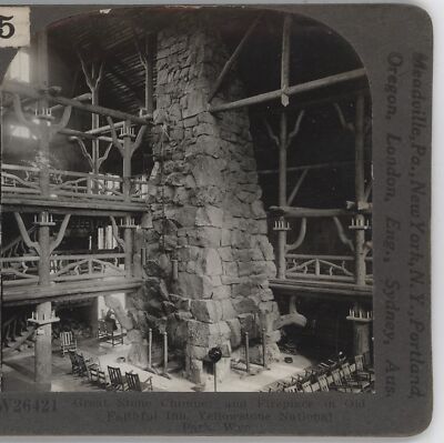 Great Stone Chimney Old Faithfull Inn Yellowstone WY Keystone ...