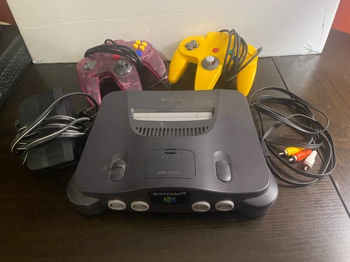 Nintendo 64 Video Game Console with Two Controllers and Wires, TESTED ...