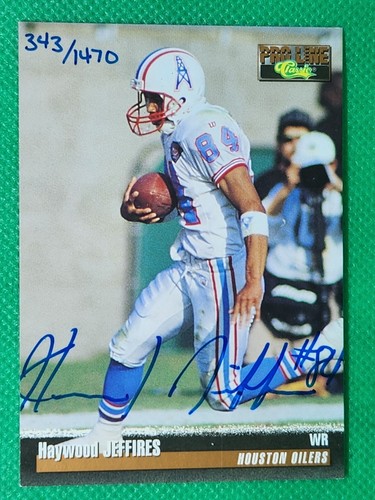 1995 ProLine Classic /1470 Haywood Jeffires AUTO Houston Oilers | eBay