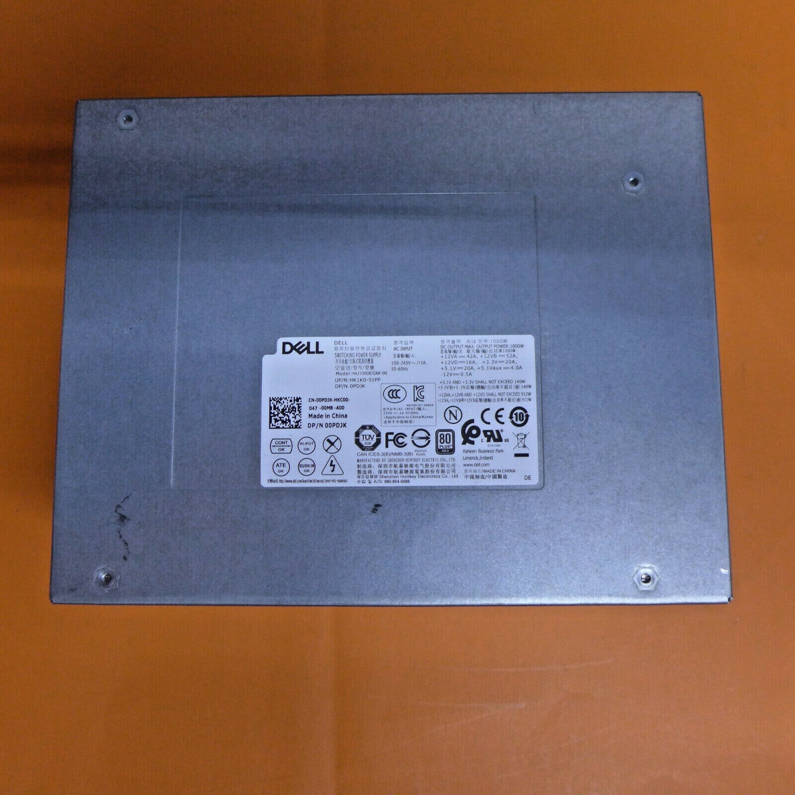 Genuine Alienware Aurora R10 R11 1000W Power Supply HU1000EGM-00 Dell ...