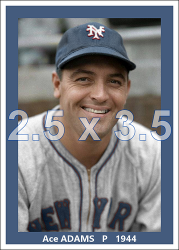Ace Adams - 1944 New York Giants - choose a style - colorized print | eBay