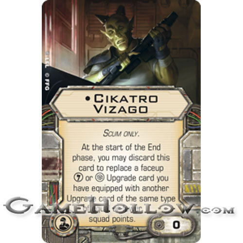 Star Wars Miniatures X-Wing Upgrade Card CIKATRO VIZAGO Crew | eBay
