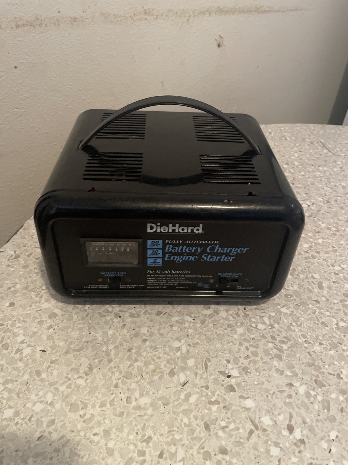 DieHard 50 Amp 12 Volt Battery Charger Engine Starter Fully Automatic ...