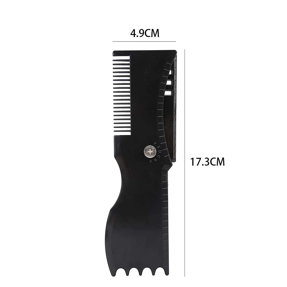 Black 360°Rotation Beauty Tools Comb Template Beard Comb Beard Styling ...