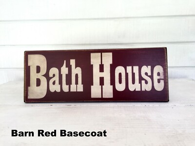 Bath House sign primitive Bath House wood sign Hand painted Bath House ...