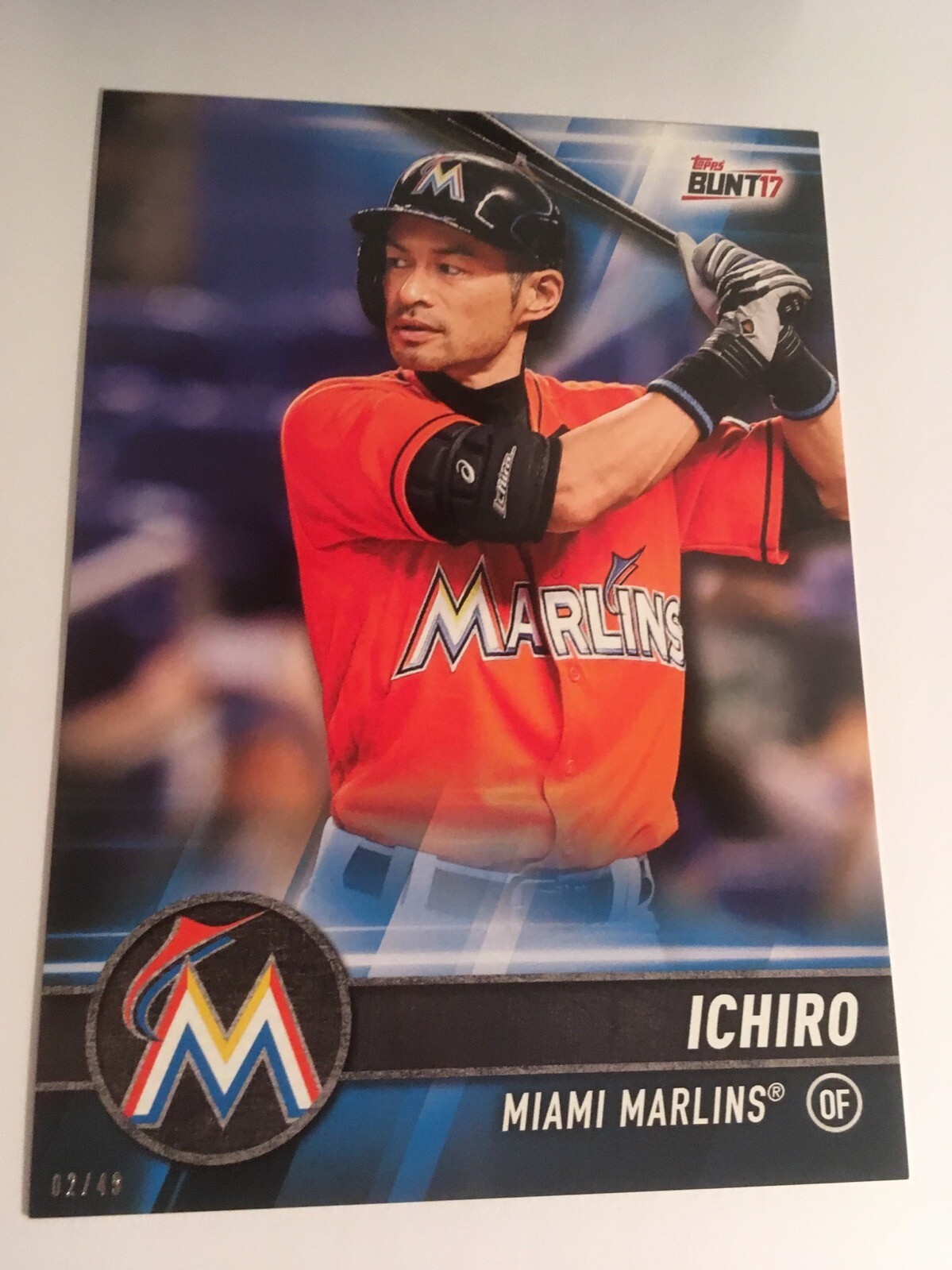 2017 Topps Bunt Jumbo 5x7 Ichiro Suzuki Marlins 150 #'d 02/49 | eBay