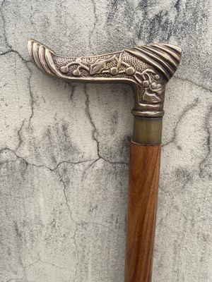 Brass Handle Wooden Walking Stick/Victorian Designer Canes/Gentlemen’s ...