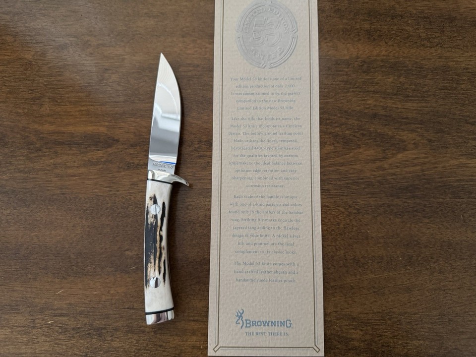 Vintage Browning Fixed Blade Knife Nice Handle Limited Edition Made In ...