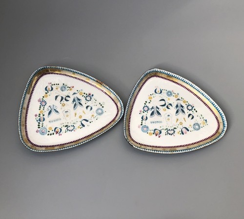Austria Mid Century Triangle Enamelware Trinket Dish Set 2 MCM | eBay