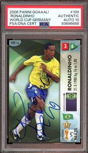 2006 Panini Goaaal! #109 Ronaldinho Signed World Cup Card Psa/Dna Auto ...