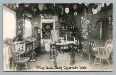 Polly's Junk Shop COLEBROOK New Hampshire RPPC Antique Store Interior ...