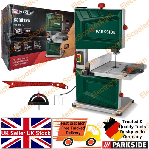Parkside 350W Bandsaw Cutting Hard Soft Wood Laminate Fibreboard Band ...